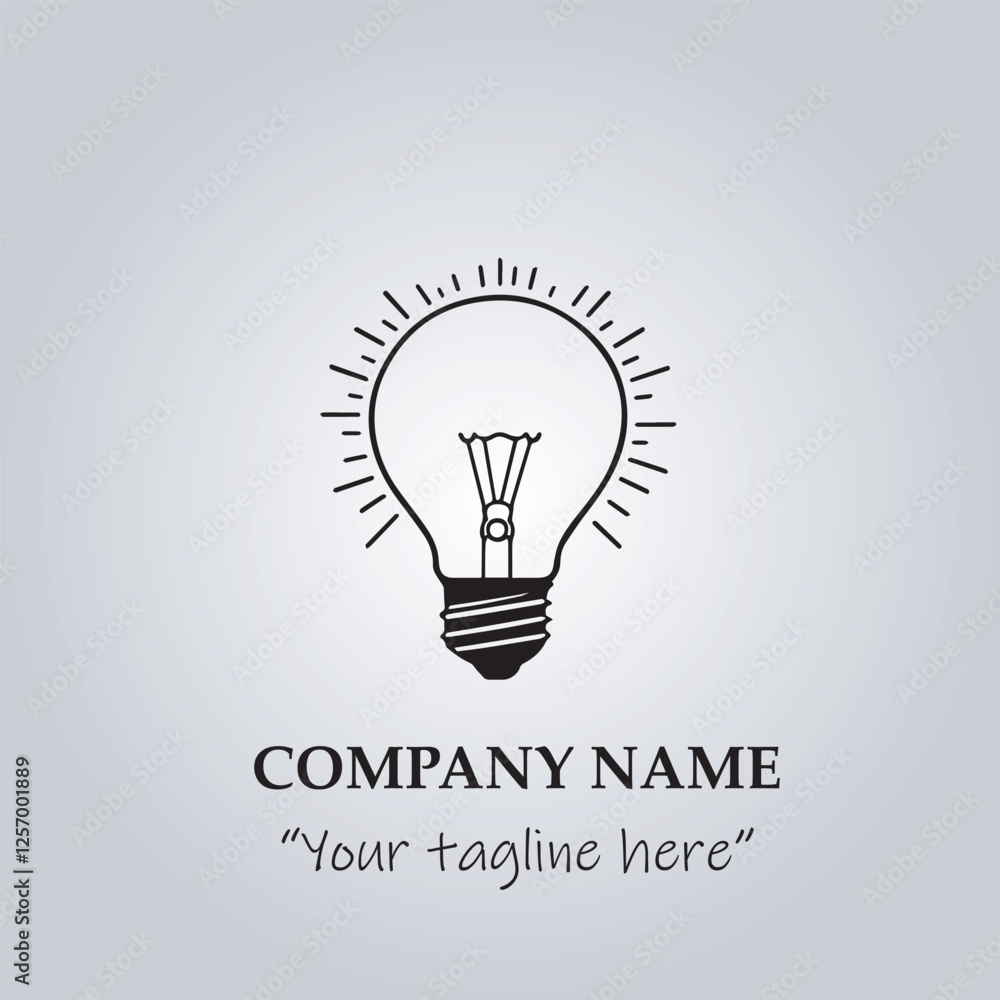 light bulb company logo vector illustration Stock Vector | Adobe Stock