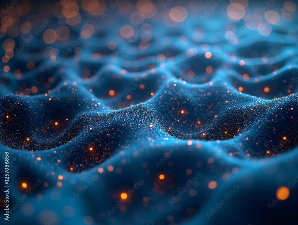 Abstract forms of visualization of the digital world endless data streams, neural networks ...