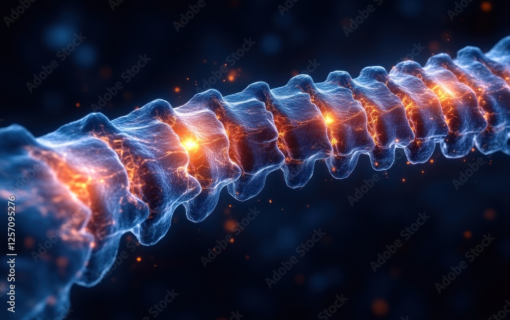 Human Spine Anatomy Illustration Disc Degeneration Medical Illustration ...