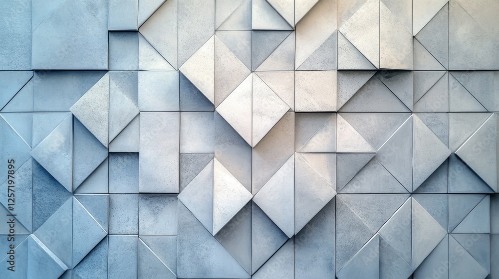 Geometric arrangement of square and triangular concrete panels creates ...
