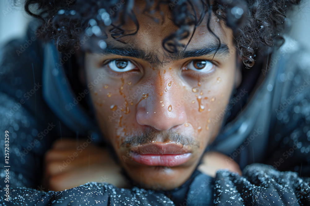 Foto de Stock Sad Man Silhouette in Distress: Isolated PNG Cutout ...