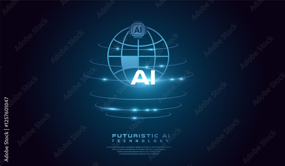 Artificial intelligence-AI- symstem concept background, abstract ...