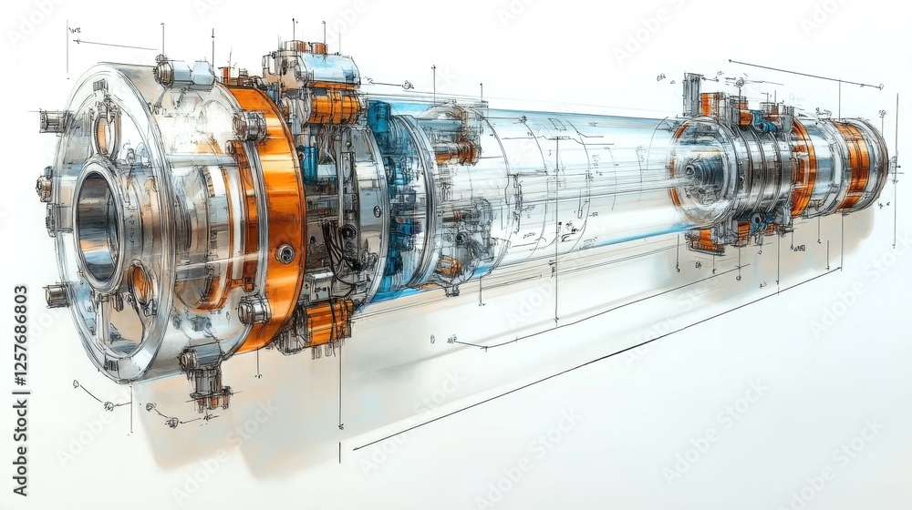 Detailed product drawing of K Genetic Tyler water pump with air slits ...