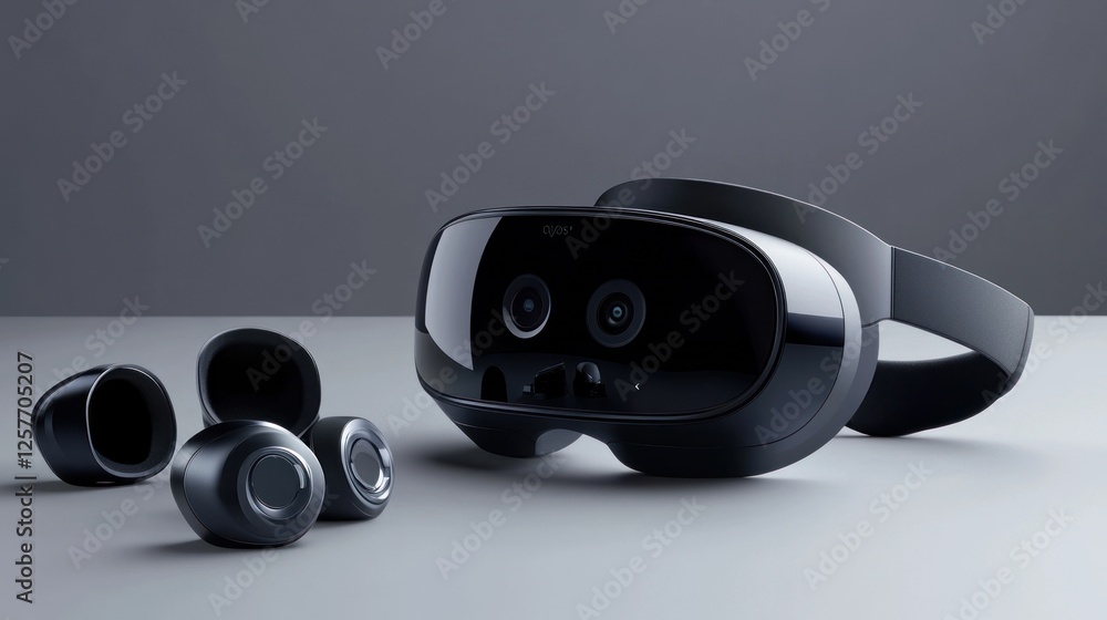 Futuristic extended reality headset unveiling new immersive digital ...