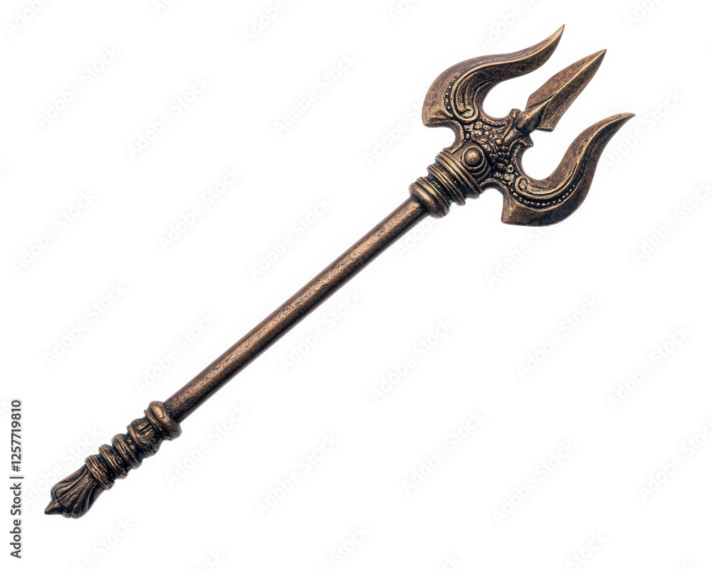 decorative trident with intricate designs, symbolizing power and ...