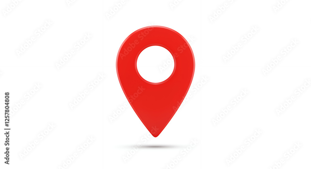 Red Map Pointer: 3D Location Icon for Maps, Navigation, and Travel - Download the Vector Image ...