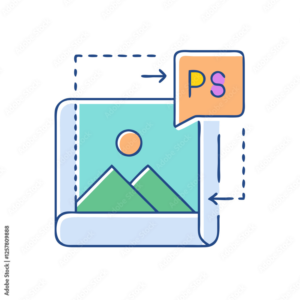 photoshop icon, photoshop vector illustration-simple illustration of ...