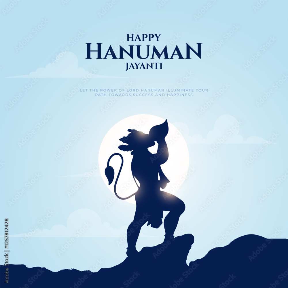 Happy Hanuman Jayanti Greeting, God Hanuman Background Design. A Hindu ...