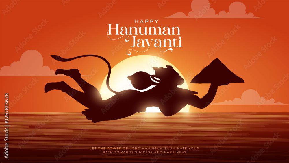 Happy Hanuman Jayanti Greeting, God Hanuman Background Design. A Hindu ...