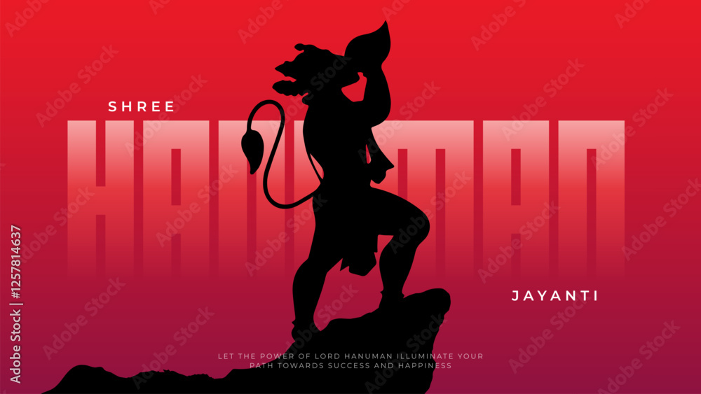 Happy Hanuman Jayanti Greeting, God Hanuman Background Design. A Hindu ...