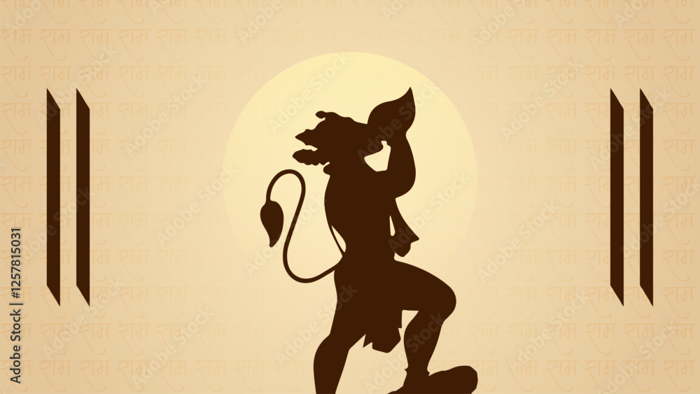 Happy Hanuman Jayanti Greeting, God Hanuman Background Design. A Hindu ...