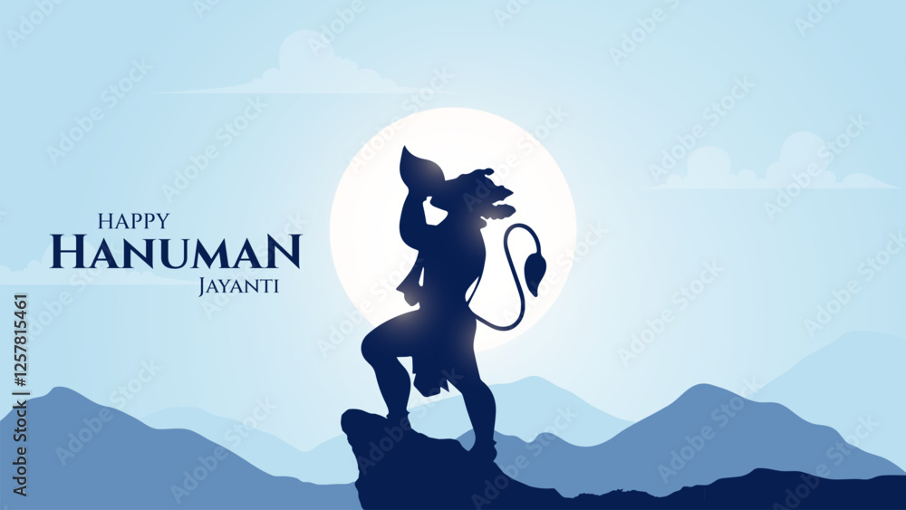 Happy Hanuman Jayanti Greeting, God Hanuman Background Design. A Hindu ...