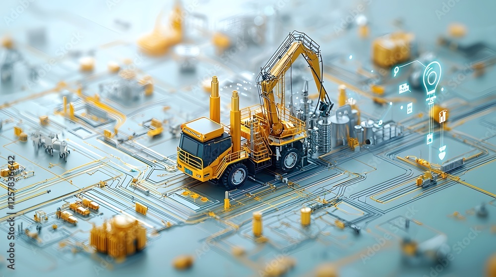 Detailed 3D schematic diagram showcasing the layout and design of an ...