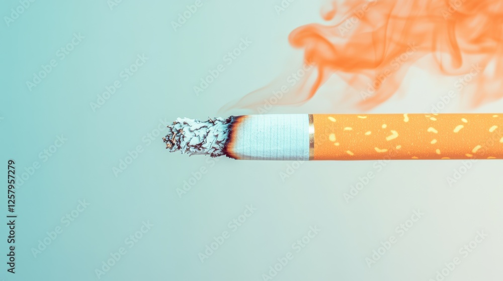 Artistic High-Resolution Photograph of a Cigarette Burning at Its Tip ...