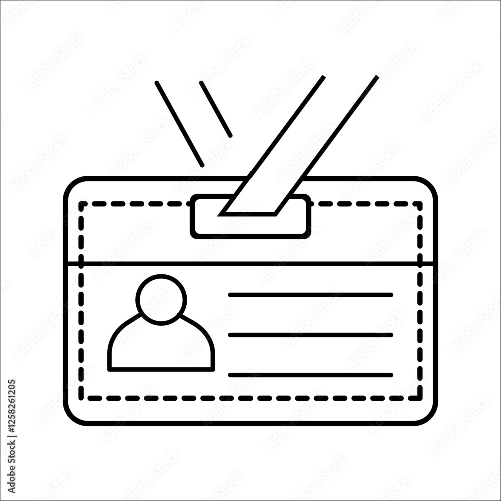 Id card icon vector. National id, identification card, voter id ...