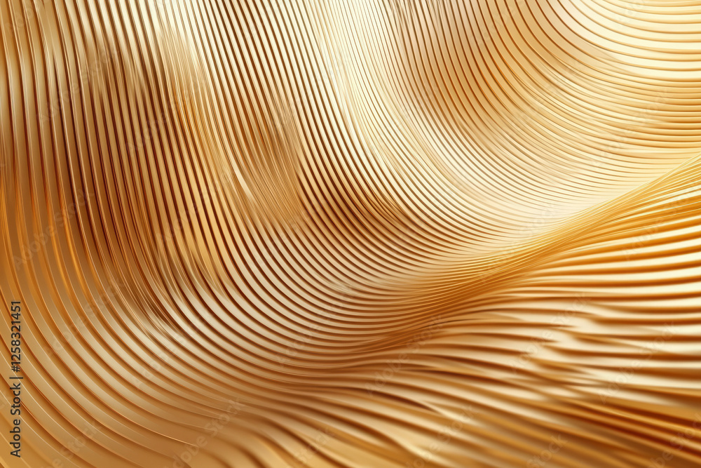 looping animation of smooth flowing lines in gold, continuously ...