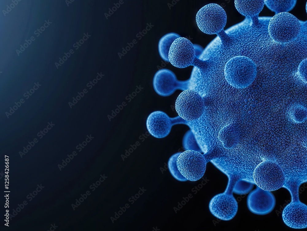 Exploring viral structure and functions microscopic realm scientific illustration dark ...