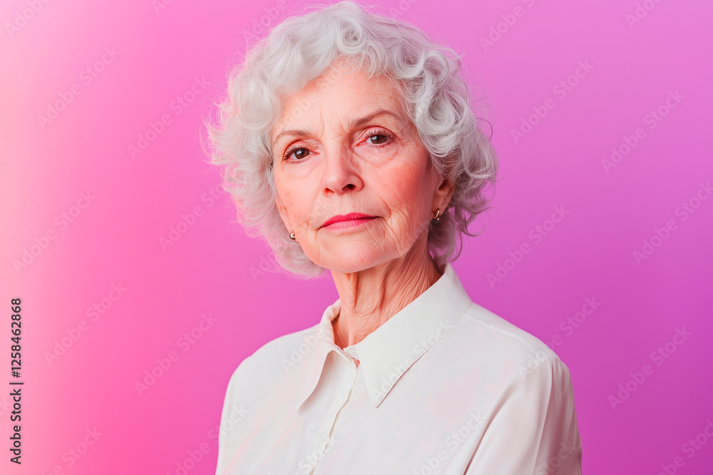 White older female(age 70-80) portrait, general normal looking female ...