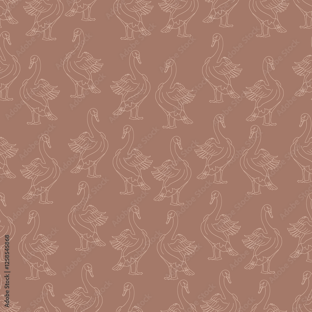 Pantone color of the year 2025,Mocha mouse, with a luxurious Swans in ...