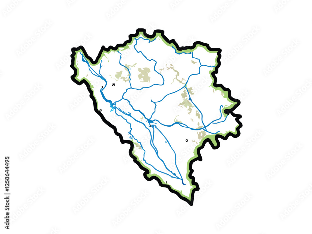 Vector de Stock Create a stylish contemporary vector map of the Balkan ...