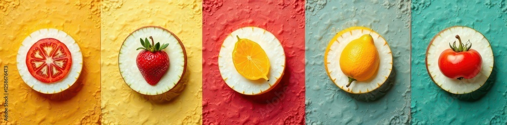 Diverse food safe symbols displayed on different surfaces, guideline ...