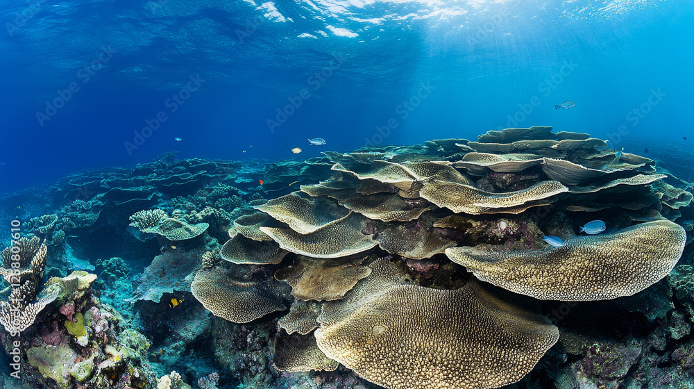 Ancient Coral Reef Blending Past and Present, Where Prehistoric Sea ...