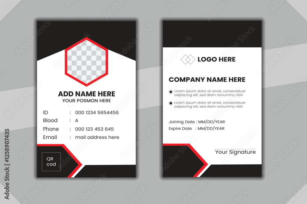 Business ID card design and modern creative card temp[late Stock Vector ...