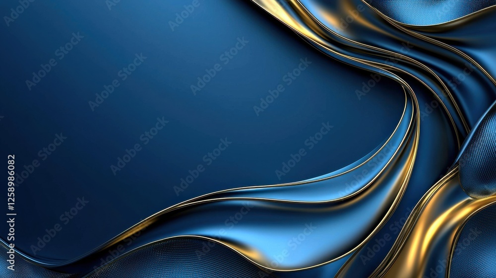 A blue and gold background with a long, curvy line Stock Photo | Adobe ...