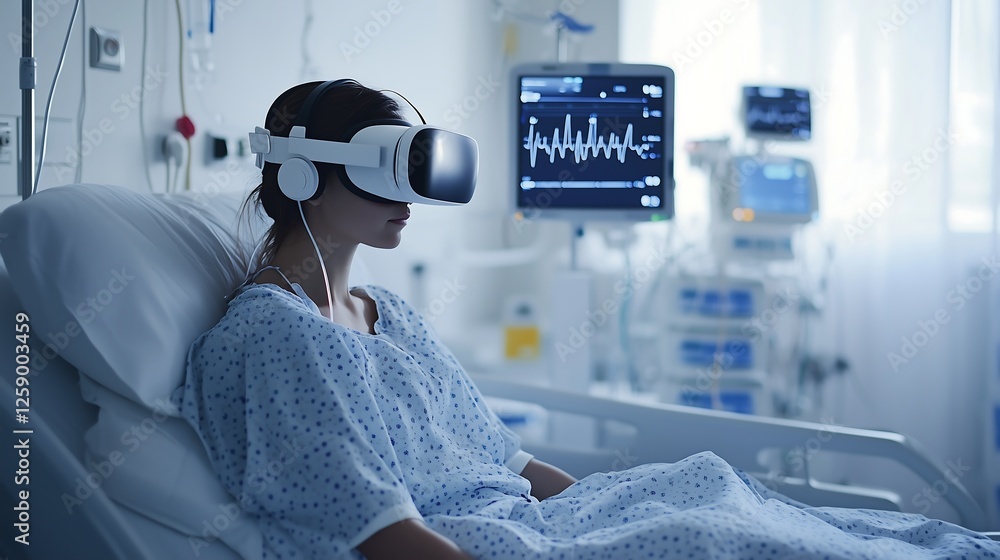 Advanced Therapy in Hospital: Virtual Reality Immersion with Woman at ...