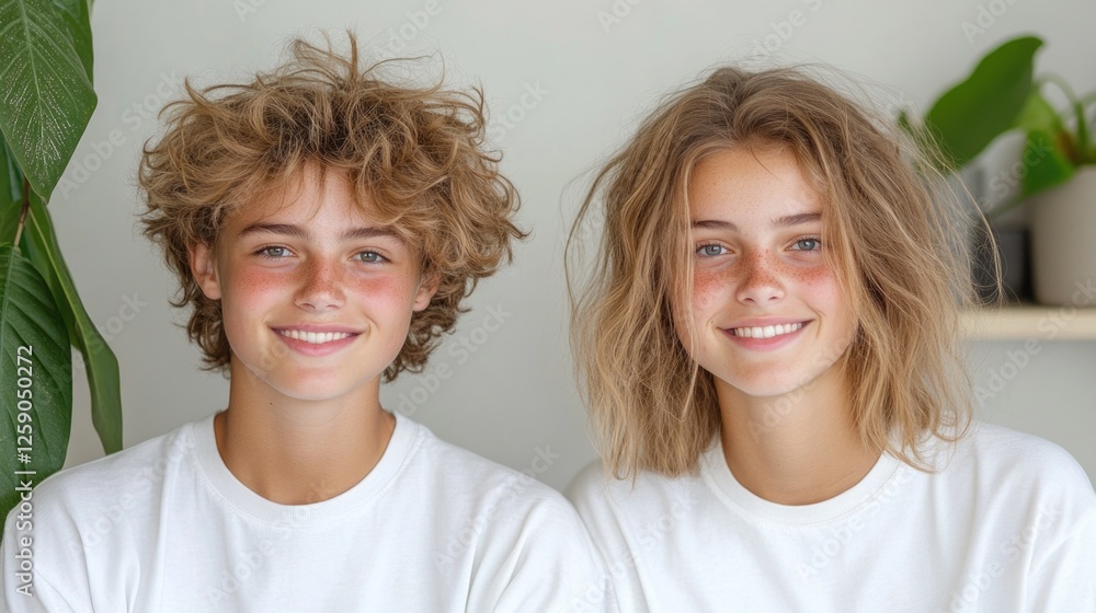 Fotografie Look Alike Day celebration: twin similarity, famous mimic ...