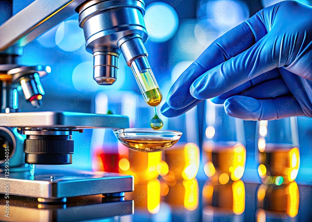 Ilustración de Stock Microscopy Lab Chemical Test: Rule of Thirds Photo ...
