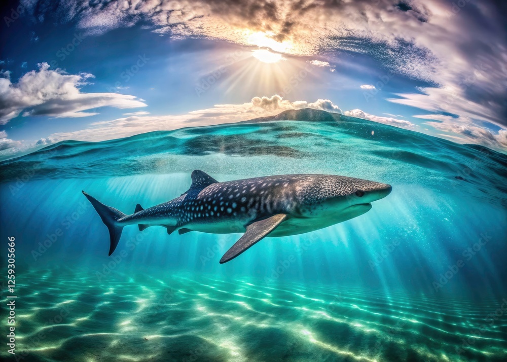 Mozambique Channel Whale Shark: Candid Underwater Photography, Shallow ...