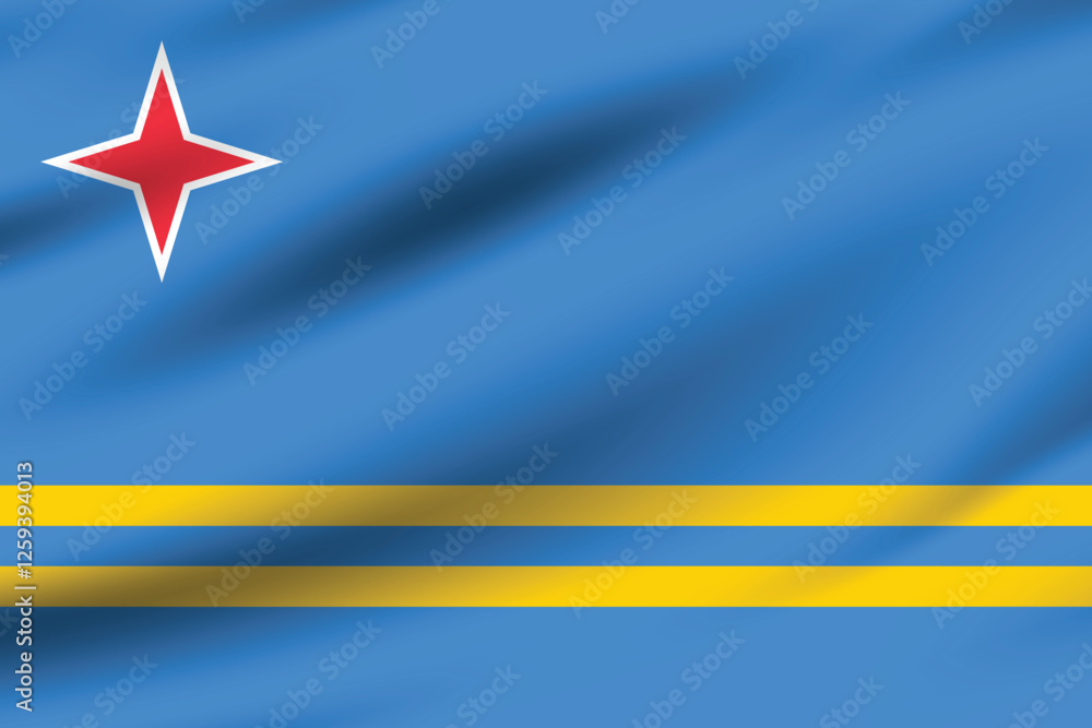 Flag of Aruba. Aruba flag official size and color standards digital ...