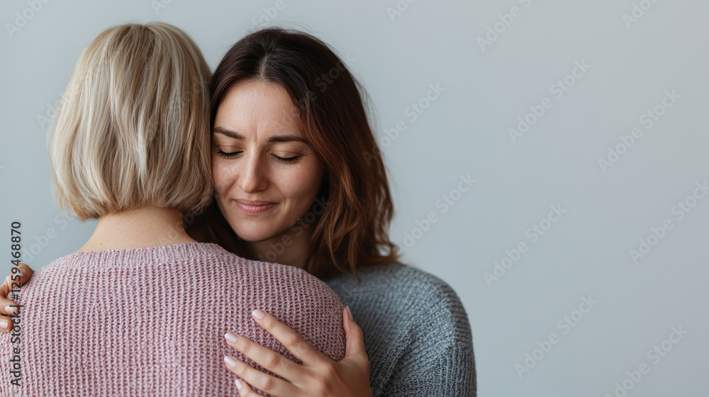 comforting hug, as woman consoles her friend with heartfelt empathy and ...