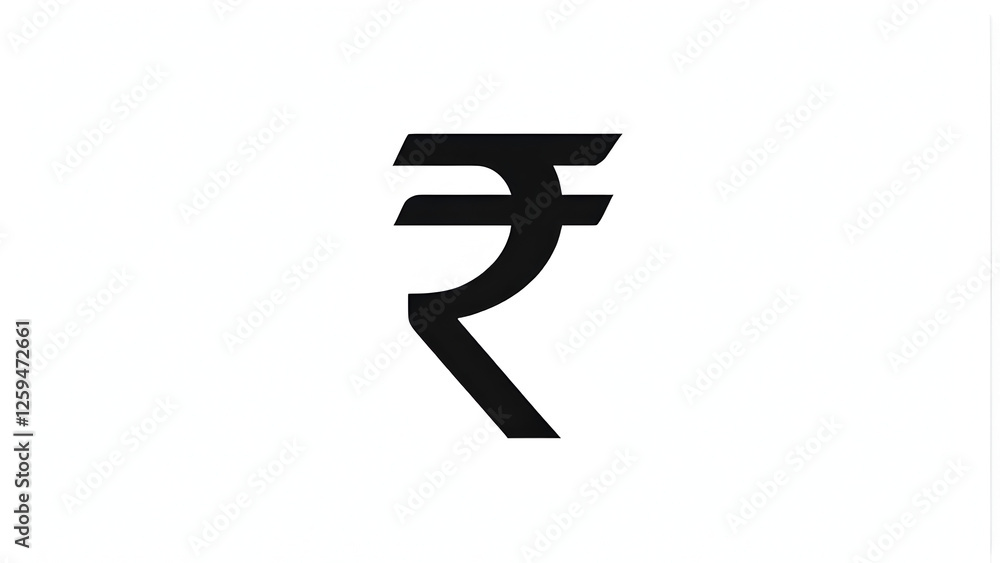 Rupee Symbol, Indian Rs Sign illustration, Indian Rupees Icon on white ...