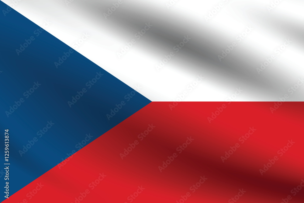 Flag of Czech. Czech flag official size and color standards digital ...