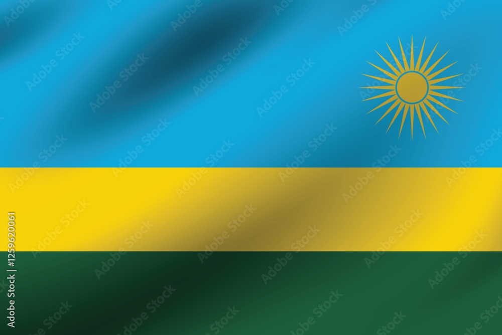 Flag of Rwanda. Rwanda flag official size and color standards digital vector illustration ...