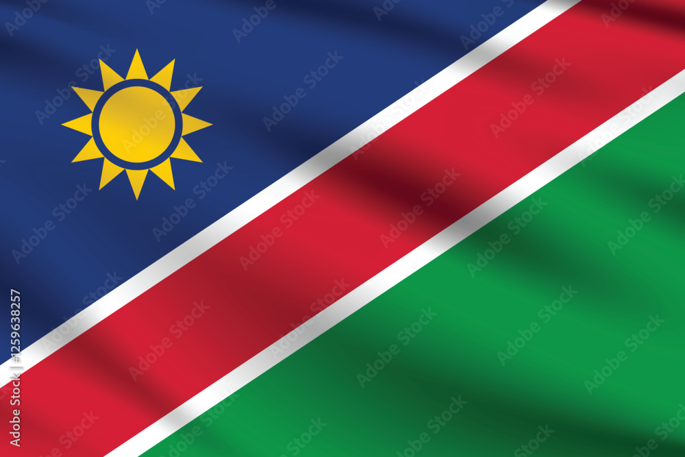 Flag of Namibia. Namibia flag official size and color standards digital ...