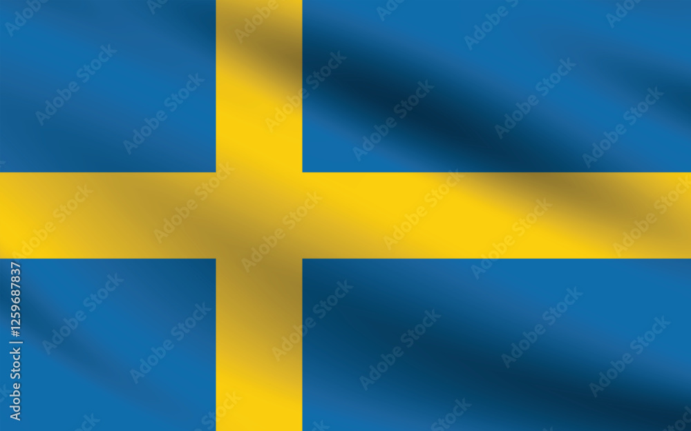 Flag of Sweden. Sweden flag official size and color standards digital ...