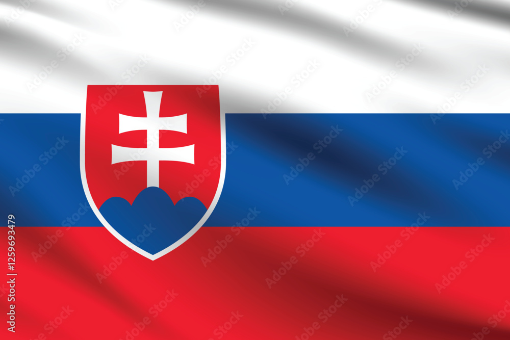 Flag of Slovakia. Slovakia flag official size and color standards ...