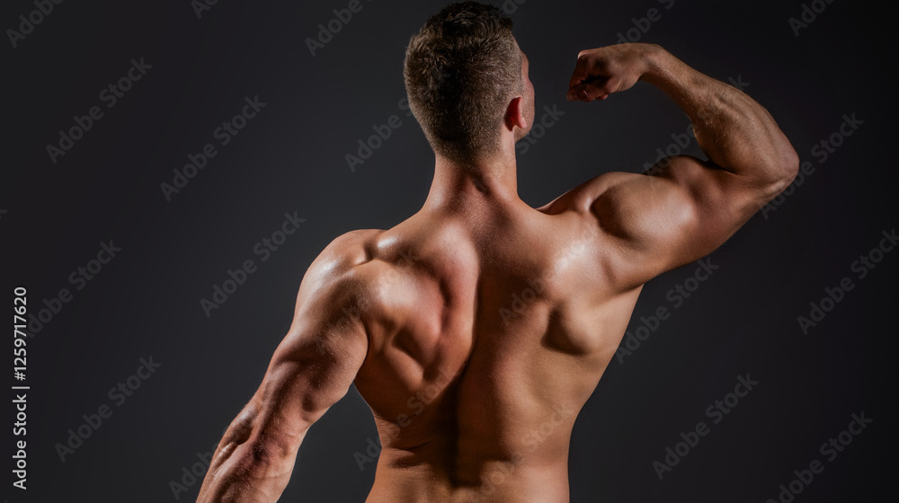 Masculine concept. Muscular model with abs. Sensual male body. Sexy man ...