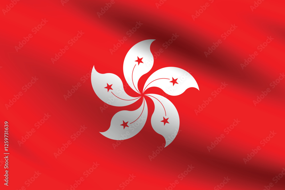 Flag of Hong Kong. Hong Kong flag official size and color standards ...
