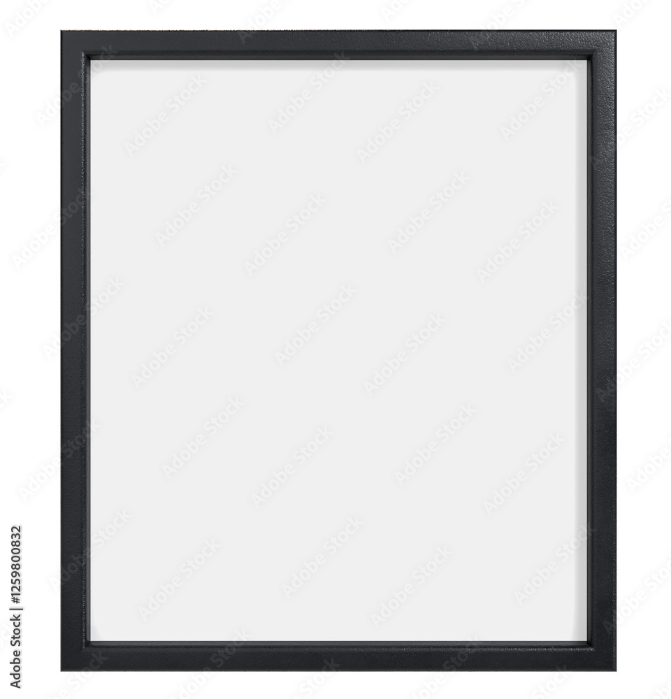 Realistic 3D blank plastic or wood frame photo mockup. Empty wall photo ...