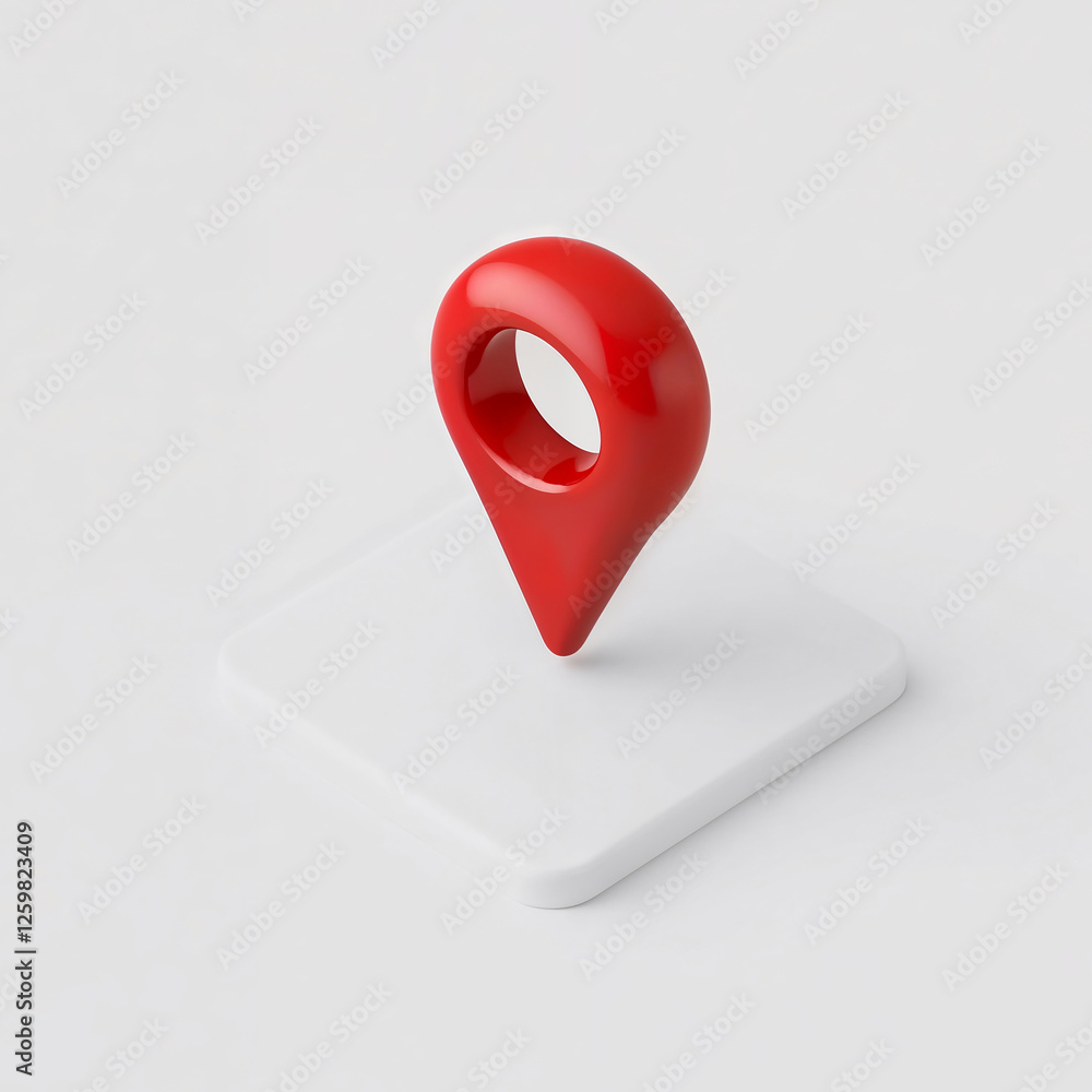 Red Pin Location Icon Symbol Transparent Background Map Navigation GPS Stock Illustration ...