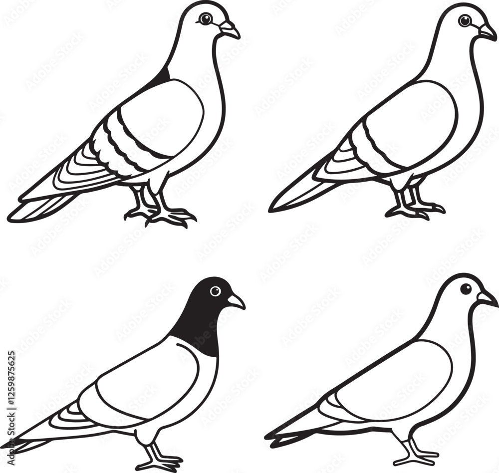 line art coloring page icon set design Stock Vector | Adobe Stock