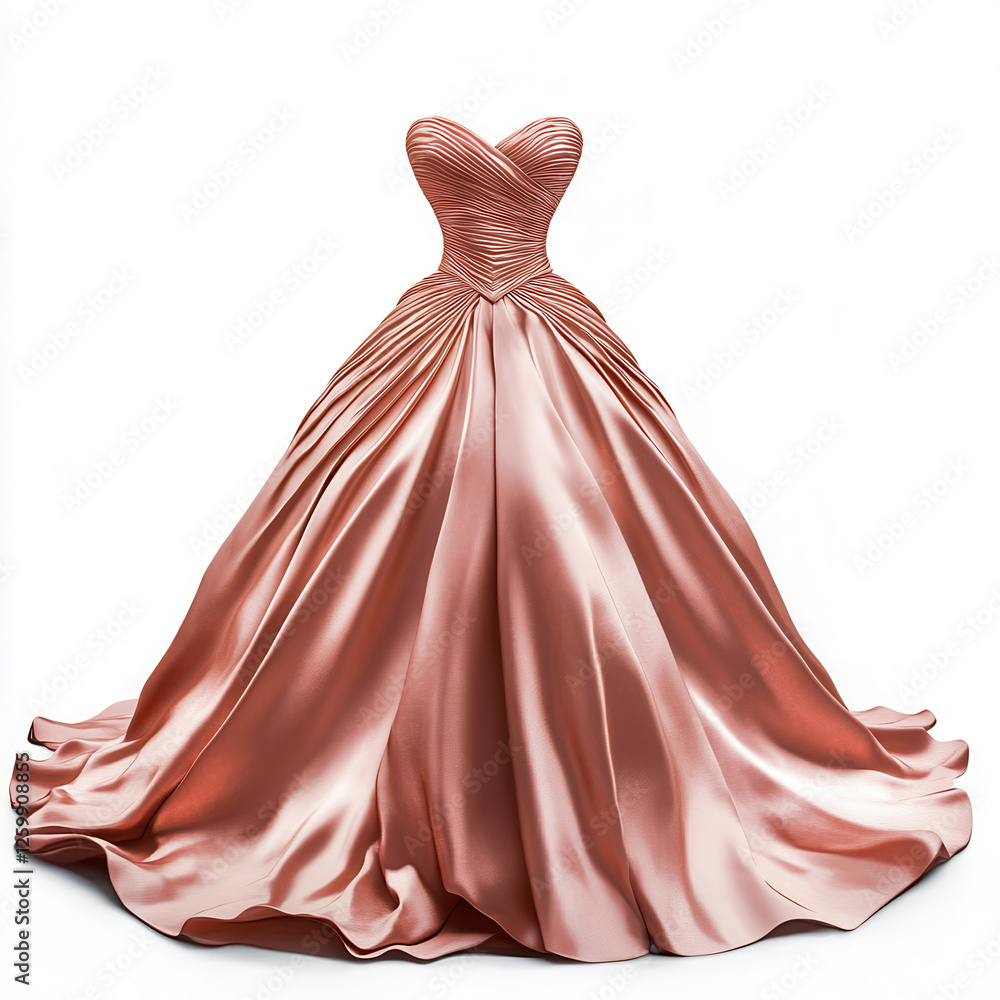Rosy Elegance: A captivating blush-colored ball gown exudes timeless ...