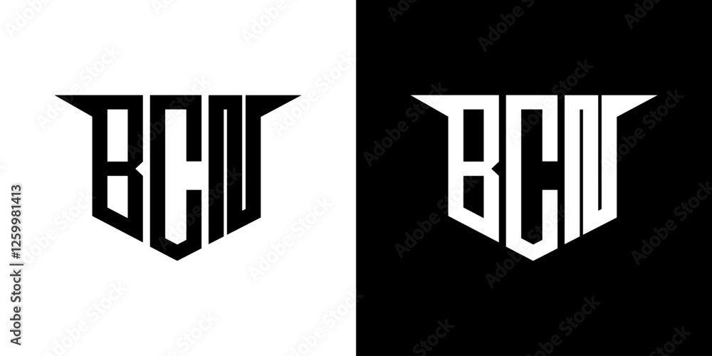 BCN letter logo design with white background in illustrator, vector ...