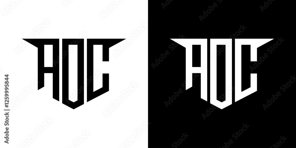 ADC letter logo design with white background in illustrator, vector ...
