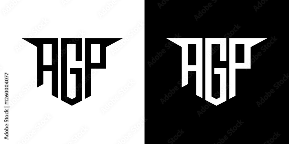 AGP letter logo design with white background in illustrator, vector ...