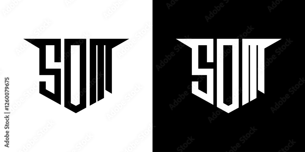 SDM letter logo design with white background in illustrator, vector ...